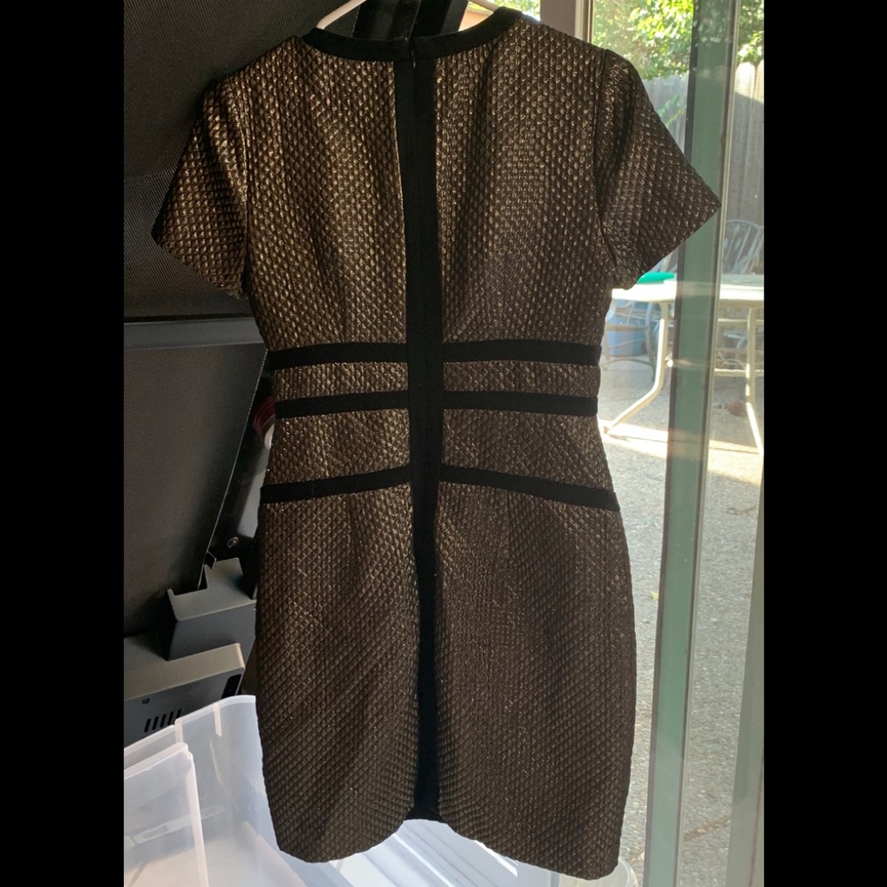 Pim + Larkin Metallic Gold Quilted Dress Mini - Gem